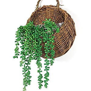 Okngr Artificial Succulents Hanging Plants, Hanging String of Pearls Plant Large Fake String of Pearls for Wall Home Garden Decor- S