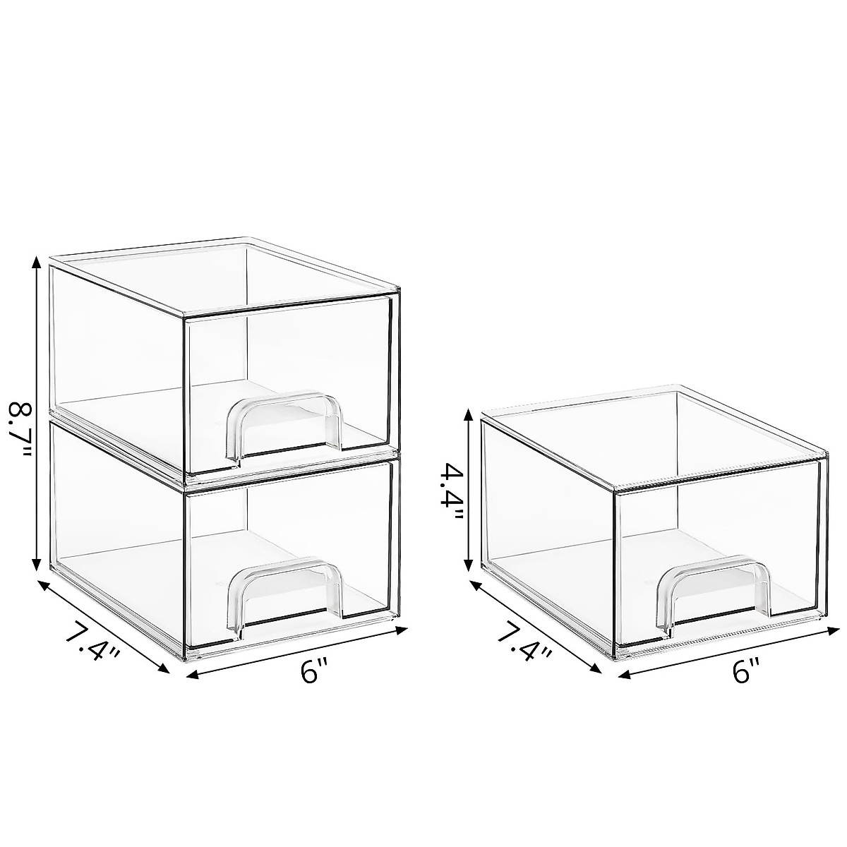 Stackable Dryer Sheet Holder and Laundry Pods Container Set by VOTLEVT, Clear Dryer Sheet Dispenser and Laundry Pods Box Set, Dishwasher Pods Holder, Laundry Room Organization and Storage