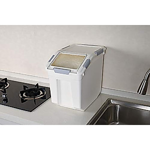 Flour Storage Container 25 lb with Wheels Seal Locking Lid PP (Pack-2)