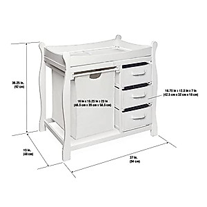 Badger Basket Baby Products›Nursery›Furniture›Changing & Dressing›Changing Tables, Fresh White