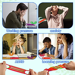 12 Pack Stretchy Strings Fidget Toys, Stretchy Fidget Sensory Toys Stress Relief Anxiety Calming Toys for Autistic Kids Boys Adults Classroom Prize Treasure Box Birthday Christmas Party Favors Gifts