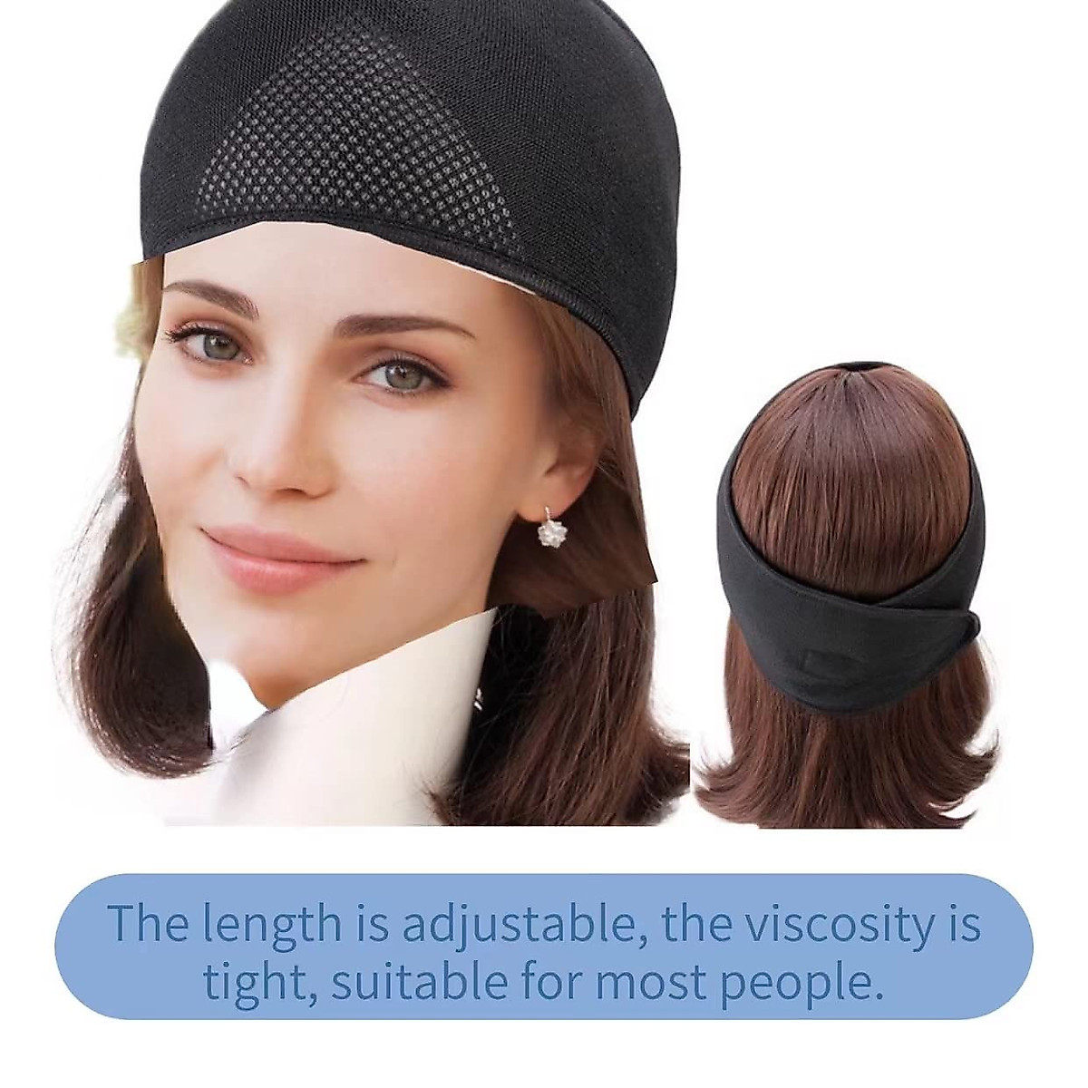 TENBOR 2Pack Facial Spa Headband Mesh Makeup Hair Wraps, African Bath Foam Hair Band with Adjustable Magic Tape Breathable Non Slip Hair Scarf Wrap for Women and Girls