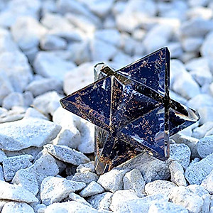 Orgonite Crystal Black Tourmaline Merkaba | Negative Aura Protection Meditation Energy Generator for Balancing Chakras