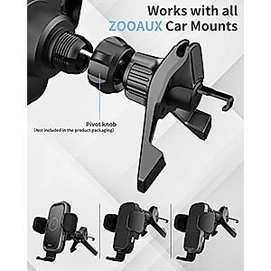 ZOOAUX Universal Air Vent Clip for Wireless Car Charger & Car Mount, Ultra Strong Anti-Shake Vent Grip for Most Car Phone Mount Holders with Joint Ball [Diameter 0.67 in (17mm)]