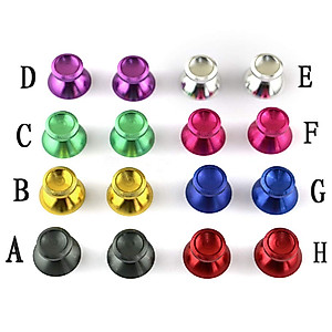 Metal Analog Joystick Thumb Sticks Cap Grips Cover for Xbox360 Controller (Gold)