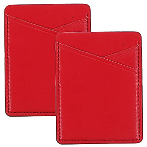 UKCOCO 6 Pcs Mobile Phone Sticker Card Case Holder for Cellphones Card Case Wallet Cellphone Holder Phone Card Holder Stick on Phone Case Elastic Wallet Stick on Card Holder for Phone Pu