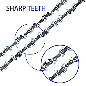 Opuladuo 2PC 14" Chainsaw Chain 3/8" LP 050" 52DL Fit for Portland Harbor Freight 64497 64498 67255 58949