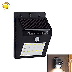 IGOSAIT LED Work Light 5.5V 20 LED White Light Outdoor Solar Motion Sensor Light Compatible with Yard/Garden/Home/Driveway/Stairs/Outside Wall Lighting Lantern