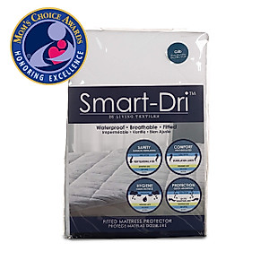Smart-Dri Waterproof Mattress Protector. Instant Absorbent Baby Crib Mattress Protector (Crib Fit).