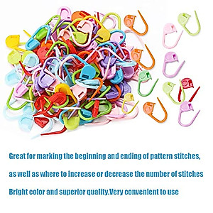 500 Pieces Colorful Knitting Markers Crochet Clips, Knitting Crochet Stitch Markers, Stitch Counter Needle Clips for Knitting DIY Craft Plastic Safety Pins