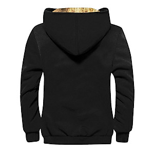 Ymosrh Men's Hoodies, Fleece Lined For Men Pullover Hooded Sweatshirt With Zipper Mens Fashion Hoodies Designs Sudadera Para Hombre Con Capucha De Marca And Tall Sweaters Workout (4XL, Black)