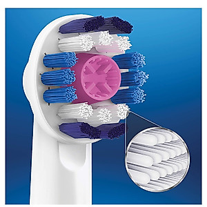 Oral-B Genuine 3D White Replacement Toothbrush Heads, Refills for Electric Toothbrush, Polishes to Remove Stains for Whiter Teeth, Pack of 4