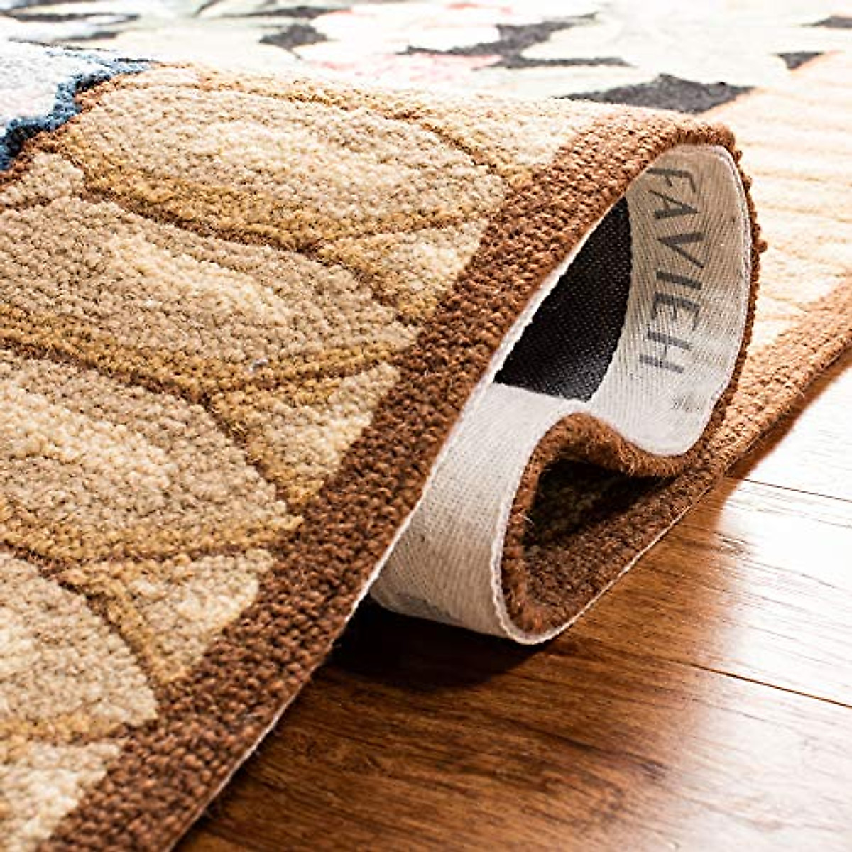 SAFAVIEH Chelsea Collection Runner Rug - 2'6" x 10', Black & Brown, Hand-Hooked French Country Wool, Ideal for High Traffic Areas in Living Room, Bedroom (HK301A)