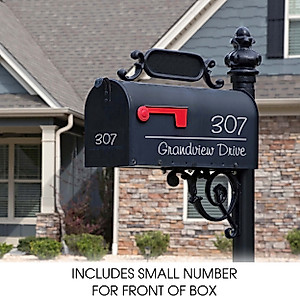 Personalized Mailbox Numbers - Street Address Vinyl Decal - Custom Decorative Numbering Street Name House Number Gift E-004x - Back40Life