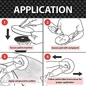 Malco Epic Black Foam Finishing Polish Pad 6.5 inch – Orbital Polishing Pad/Use with Malco Epic Finishing Polish (109232) / Swirl-Free and Dust-Free Finish / (840003)