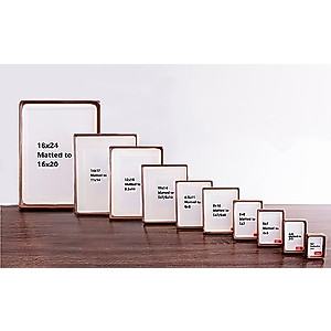 Natural Wood Photo Frames Inspired Tabletop Picture Frame with Mat, Vertical or Horizontal Display (Teak, 4x6 matted to 3x5)