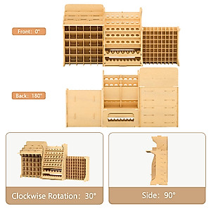 Bucasso Plastic Modeling Tool Storage Large Capacity Paint Combination Rack MDF Material Paint Box Holds 211 Paint DIY Tinting Ink Bottle Durable, Suitable for Tamiya/Mr.Hobby/Vallejo/Citadel GK PS