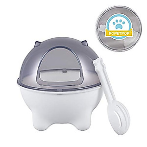 POPETPOP Hamster Sand Bath - Thicken Plastic Sand Bathtub Container with Scoop Hamster Sandbox Pet Bathroom Bath Sand Room Sauna Toilet for Rat Mice Syrian Hamster