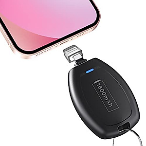 TQTHL Keychain Portable Charger, Mini Power Emergency Pod, Power Bank Battery Pack, Key Ring Cell Phone Charger Compatible with iPhone 14,13,12,11,8, 7,6,6S,5,X,XR,XS Max, Pro Max