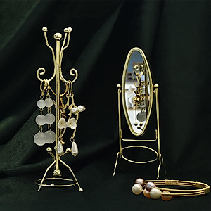 Cute Metal Jewelry Stand 2pcs, Jewelry Holder Organizer Shaped of Mini Coat Racks, Earring & Ring Stand, Jewelry Tree