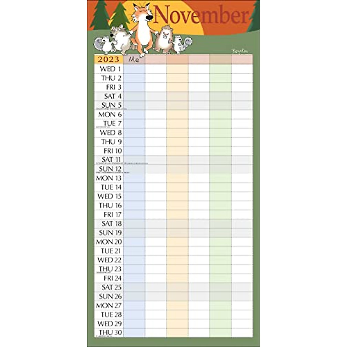 Sandra Boynton's My Family Calendar 17-Month 2022-2023 Family Wall Calendar