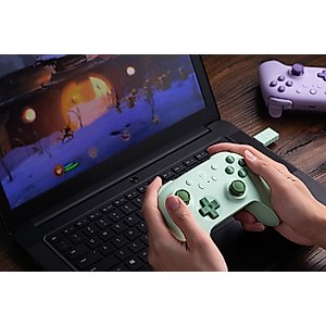8BitDo Ultimate 2C Wireless Controller for Windows PC and Android, with 1000 Hz Polling Rate, Hall Effect Joysticks and Triggers, and Remappable L4/R4 Bumpers (Green)