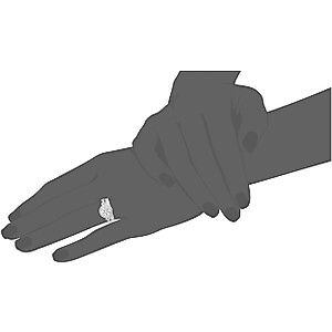 Amazon Essentials Platinum Plated Sterling Silver Infinite Elements Cubic Zirconia Ring, Size 9, (previously Amazon Collection)