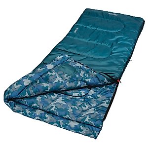 Coleman Kids 45°F Sleeping Bag, Comfortable Youth Sleeping Bag for Sleepovers & Camping, Fits Children up to 5ft 5in Tall, Lightweight and Warm Sleeping Bag for Indoor/Outdoor Use, Machine Washable