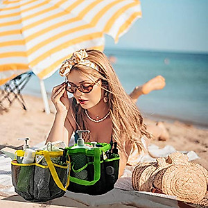 2 Pack Mesh Shower Caddy, Quick Dry Shower Tote Bag Hanging Toiletry with 2 Handles for Shampoo, Conditioner, Soap and Other Bathroom Accessories