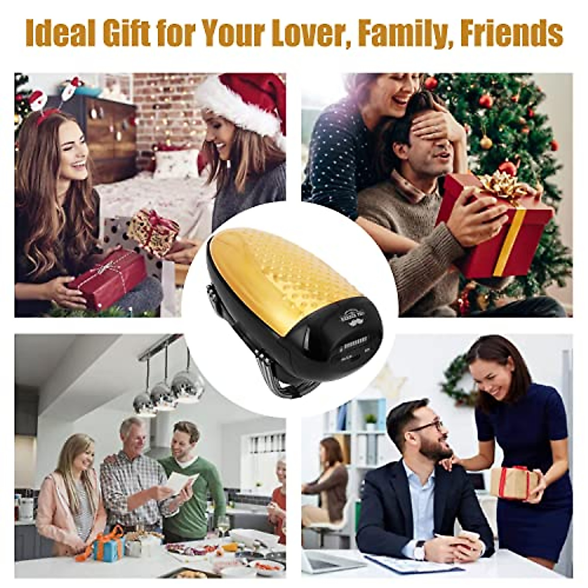 Professional Cord/Cordless Handheld Heat Massager,USB Charge Vibration Neck/Legs/Hand Massage, 2 Massage Nodes，1 Hot Button (Convex)