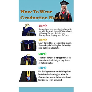 TngHui Master Graduation Hood Deluxe Unisex