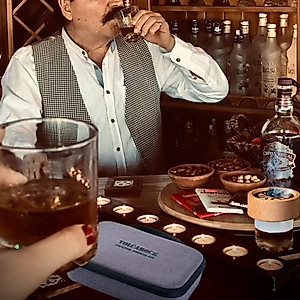 VOLCAROCK Wooden Cocktail Smoker, Home Bartender Kit with Carry Case, Torch Included, Wood Chip Infuser Smoker, Ideal Father's Day Gift, Luxury Bar Set for Old Fashioned, Whiskey, Manhattan and More