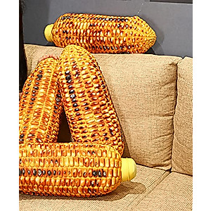 Maxpetus Toasted Corn Pillow, Green Corn, 3D Simulation Independent Sofa Decoration Cushion (24in, Roast Corn)