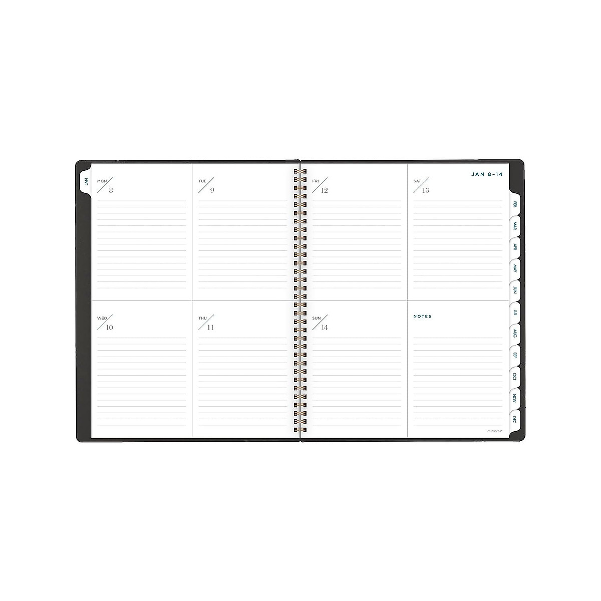 2024 AT-A-GLANCE Signature Lite 8.5-inch x 11-inch Weekly & Monthly Planner, Black (YP905L-05-24)