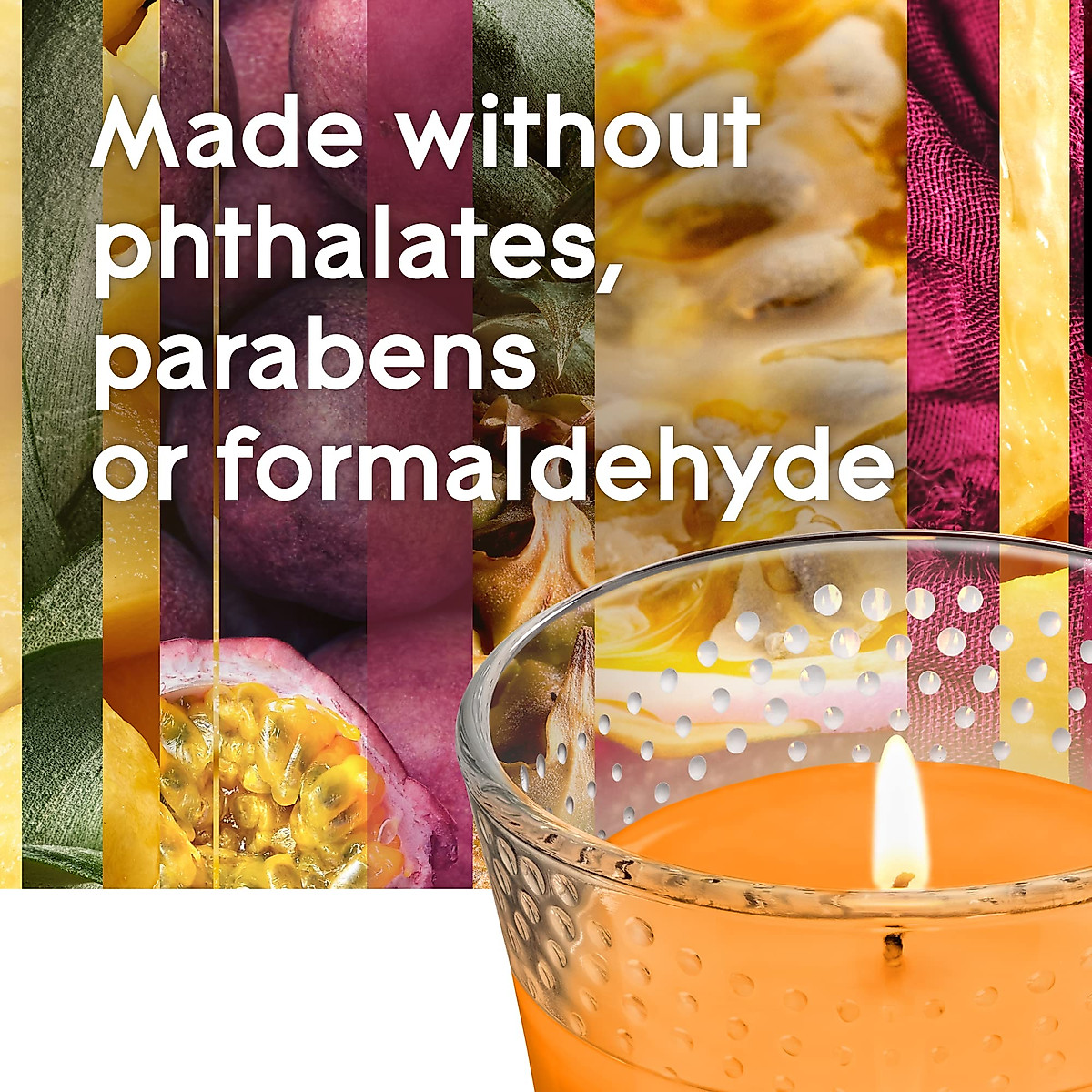 Glade Candle Jar, Air Freshener, 2in1, Hawaiian Breeze & Vanilla Passion Fruit, 3.4 Oz, 2 Count