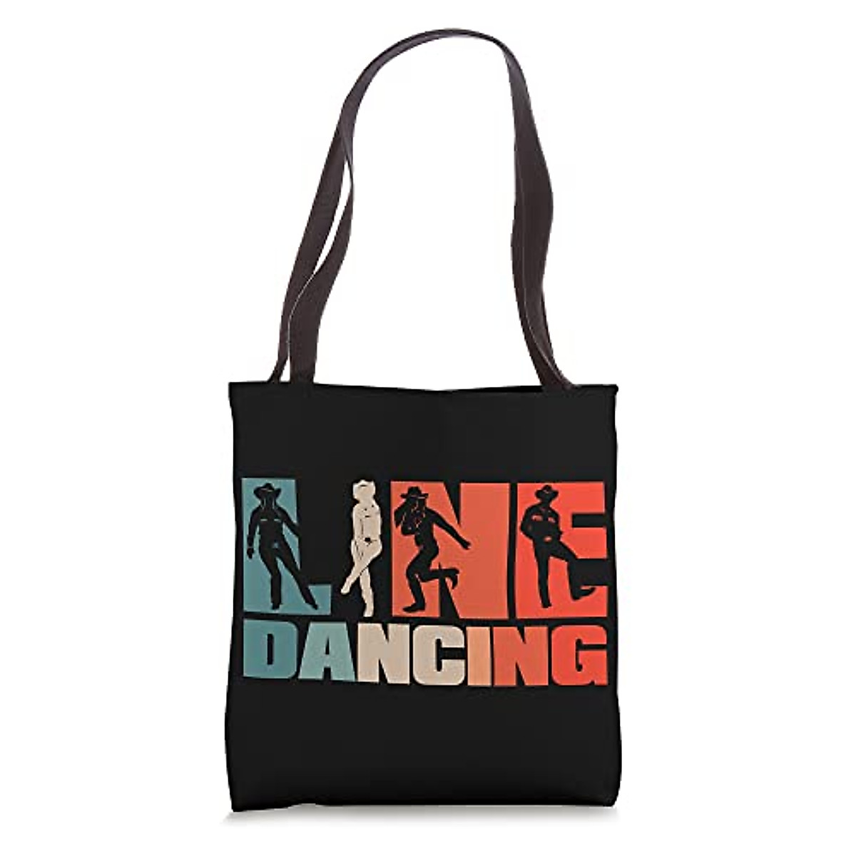 Retro Line Dancing - Country Dance Vintage Line Dancer Tote Bag