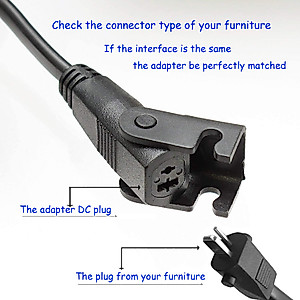 YHWSHINE Recliner or Lift Chair 29V2A AC/DC Power Supply Replacement Transformer with 2M Motor Cable and 1.2M AC Cable for OKIN OR LIMOSS Motor