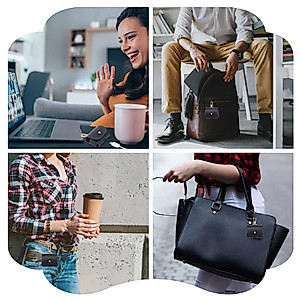 WADORN PU Leather Earphone Case, Wireless Charging Case Protective Cover Earbud Protective Cover with Snap Clasp for Earphone Charging Case Coin Storage Bag Keychain Hook, 2x2.7x1.4 Inch(Black)