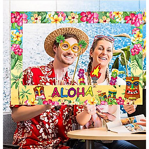 24 PCS Aloha Party Photo Booth Props Hawaiian Party Photo Booth Props Aloha Party Photo Booth Frame Aloha Party Supplies Aloha Baby Shower Decoration Aloha Bridal Shower