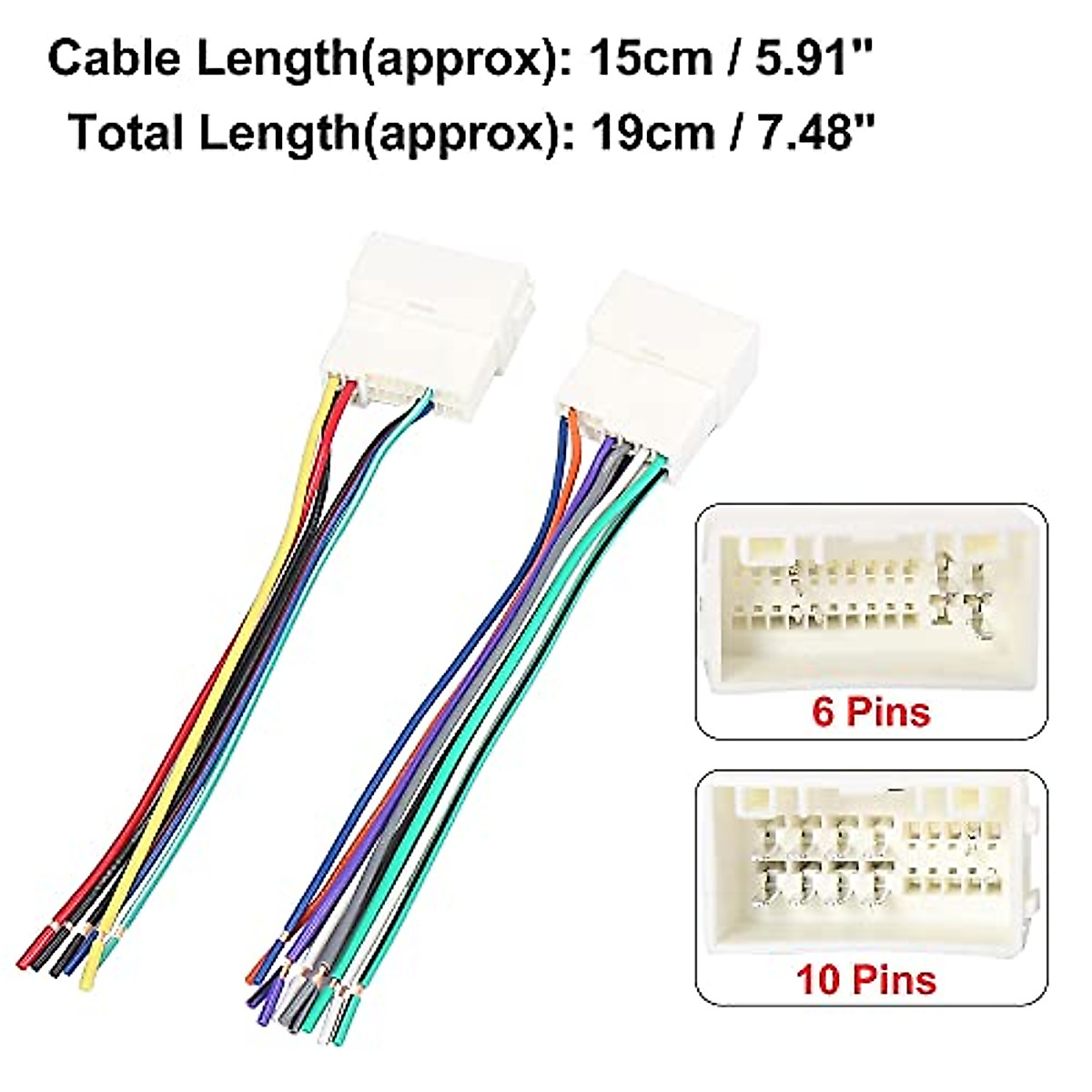 X AUTOHAUX 70-7304 Car Stereo CD Player Wiring Harness Set Wire Radio Adapter for Hyundai Elantra 2011-2018