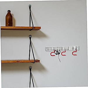 HOOTNEE Broomstick Aluminum Mop Holder Broom Hanging Rack Broom Holder Hooks Adjustable Garage Tool Organizer Wall Mounted Clothes Mount Clothing Rack Key Rail Mop Organizer Aluminum Alloy