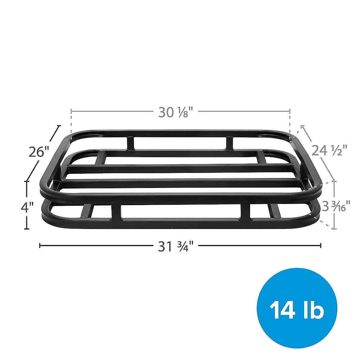 Camco Eaz-Lift RV Bumper Mounted Cargo Carrier - Perfect for Carrying Cargo on The Back of Your RV - Fits 4-inch and 4-1/2-inch Bumpers - Mounting Hardware Included (48470), Black