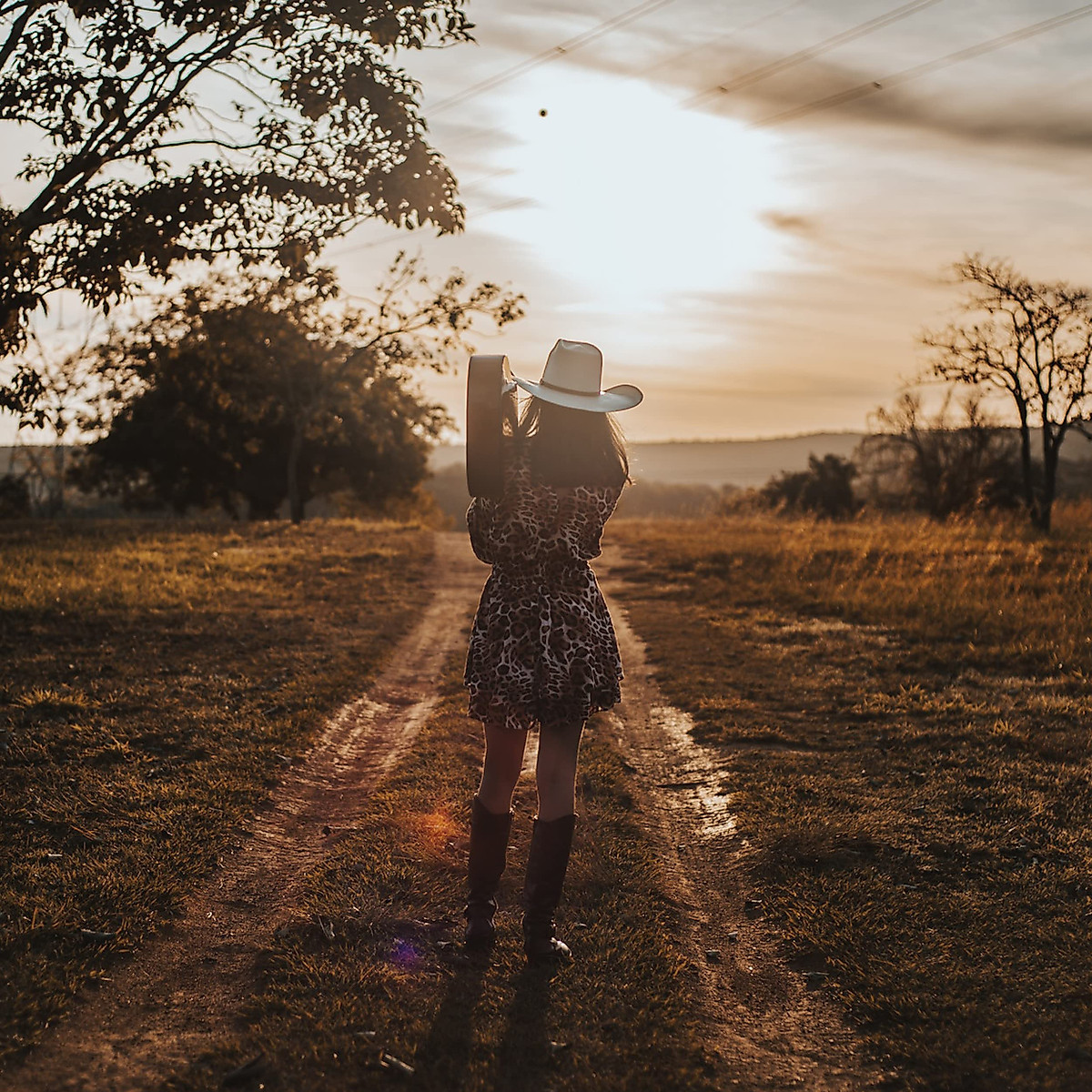 Zokunari Womens 2 Pack Western Style Cowboy Hats with Wide Belt Buckle Beige+Khaki