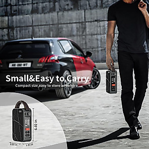 Tire Inflator Portable Air Compressor,150PSI 2X Faster Portable Air Pump for Car Tires,Rechargeable Battary & 12V DC Powered Air Compressor with Digital Pressure Gauge for Car Motorcycle Bike Ball