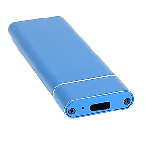 NVME SSD Enclosure, SSD Enclosure High Heat Dissipation Aluminum Alloy for 2280mm (Blue)