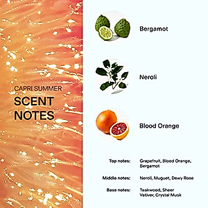 Skylar Capri Summer Eau de Parfum - Hypoallergenic & Clean Perfume for Women & Men, Vegan & Safe for Sensitive Skin - Fruity Citrus Perfume, Bergamot, Neroli & Blood Orange - 10mL /0.33 Fl oz