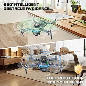Mini Drone with Camera, Foldable Quadcopter for Kids and Beginners 1080P HD FPV with 2 Batteries, Altitude Hold, Headless Mode, One Key Take Off, Gesture Control, 360° Flip, Speed Adjustment, Kids Toy Easy to Play