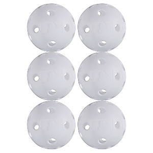 Franklin Sports Plastic Baseballs - Indestruct-A-Ball Plastic Batting Practice Baseballs - Plastic Training Balls - MLB Official Size - White - 6 Pack