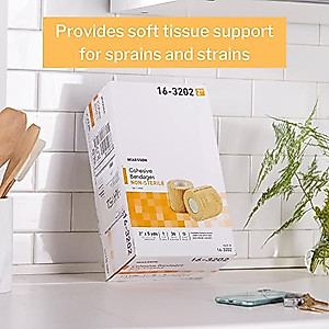 McKesson Cohesive Bandages, Non-Sterile, Contains Latex, 2 in x 5 yds, 1 Count, 36 Packs, 36 Total