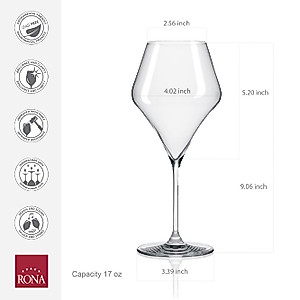 RONA Aram 50 Wine Glass | 17 oz. | Set of 6 |